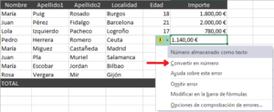 Los 8 tipos de errores en Excel. Soluciones y la fórmula SI.ERROR